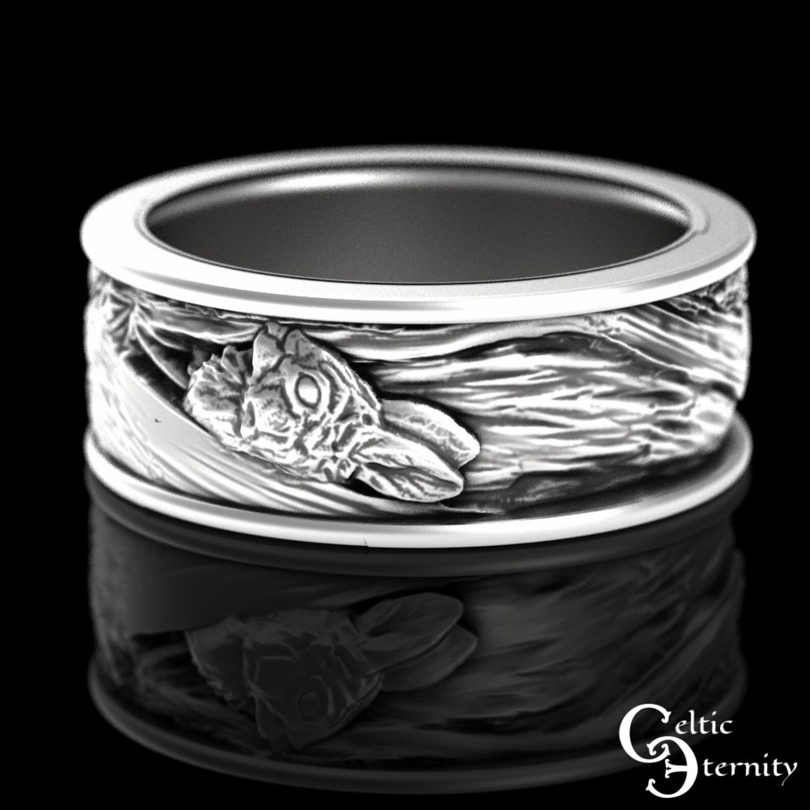 Sterling Silver Rabbit Wedding Ring Rabbit Wedding Band - Etsy