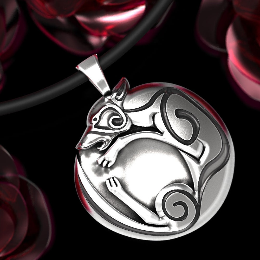 Sterling Silver Wolf Necklace, Celtic Pendant, Celtic Wolf Necklace ...