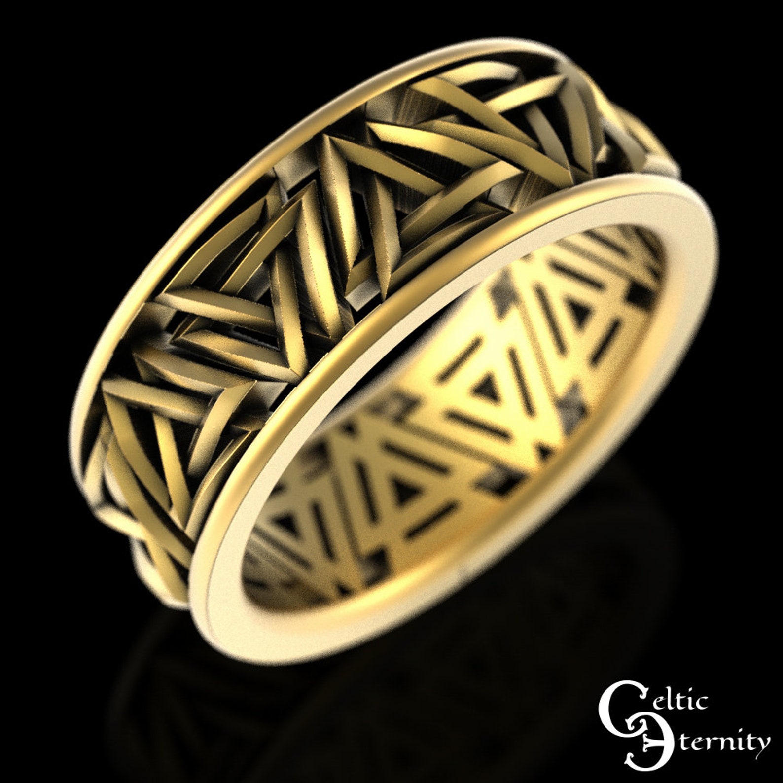 Gold Viking Ring Valknut Viking Ring Gold Triangle Ring - Etsy