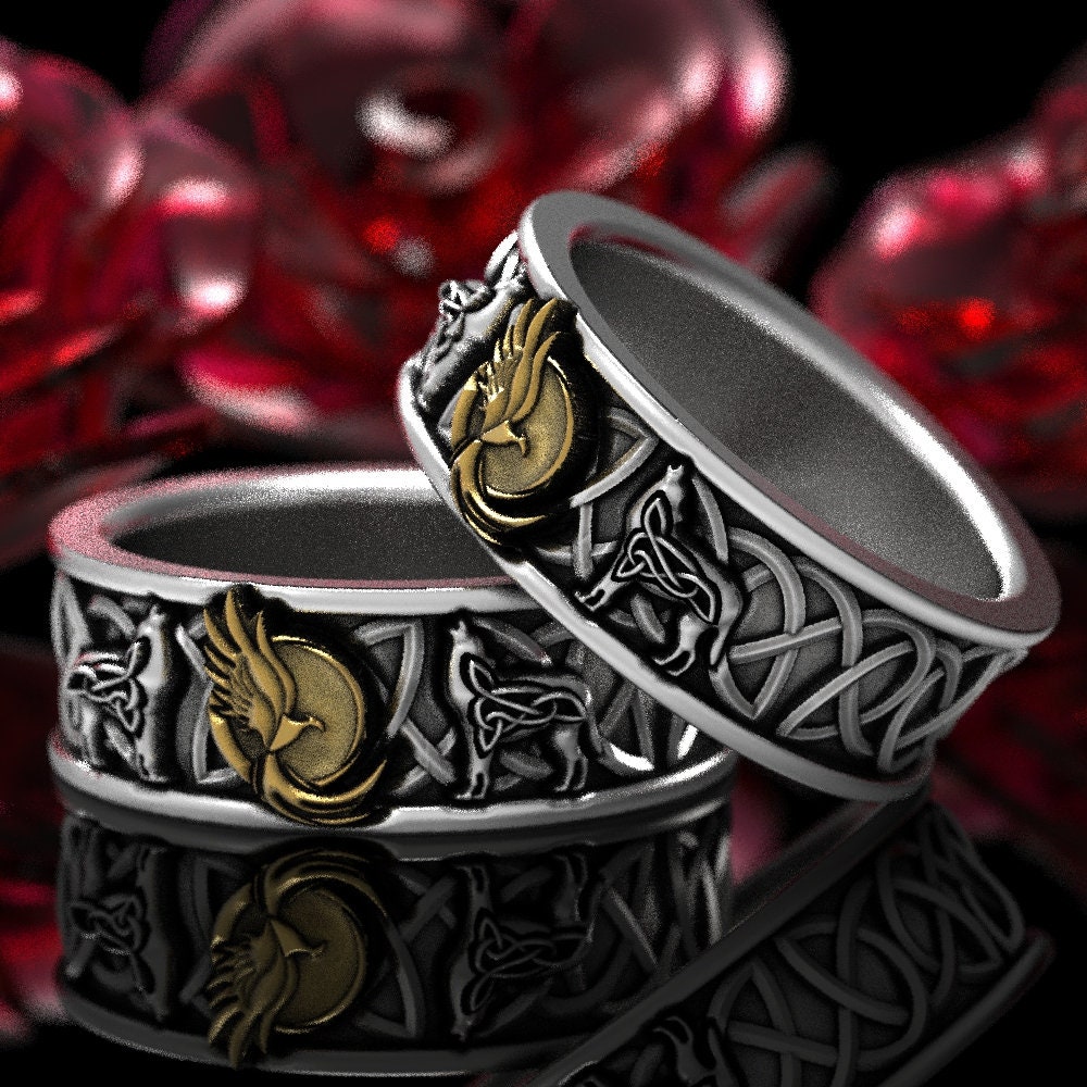 RESERVED FOR Bobbie, 6 Payments for Custom 2-Tone Celtic Wolf and ...