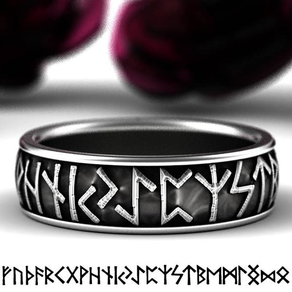Rune Wedding Ring - Etsy