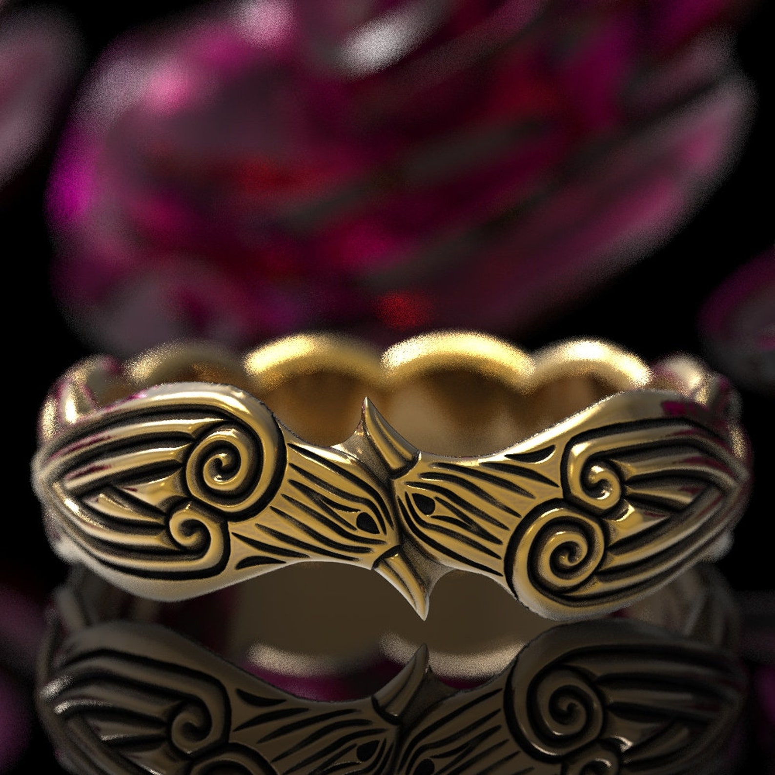 Gold Raven Ring Hugin & Munin Viking Raven Ring Raven | Etsy