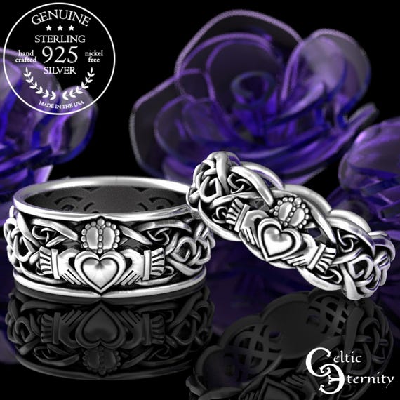 Irish wedding band sets store