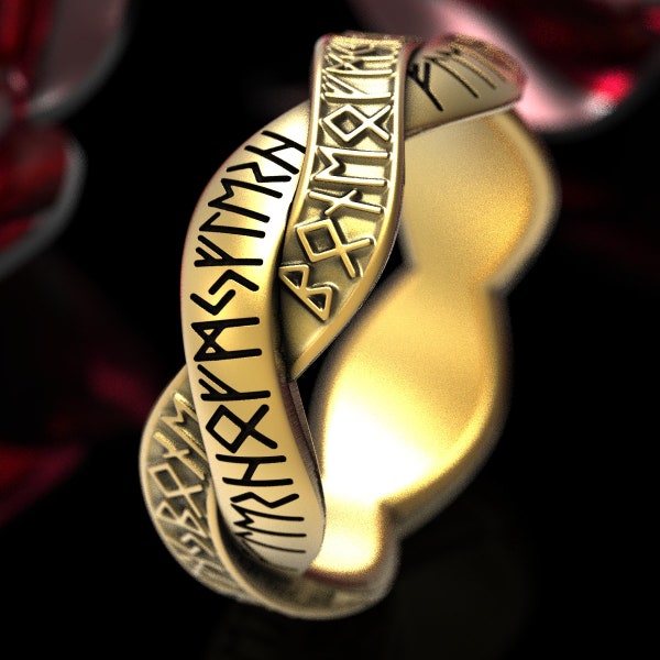 Rune Wedding Ring - Etsy