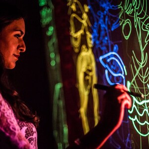 Glow in the Dark Paint, Bright Neon Yellow - UV Reactive Luminescent ...