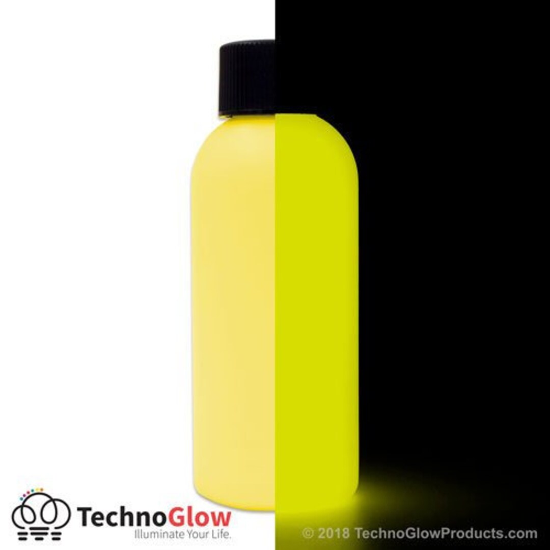 Glow in the Dark Paint, Bright Pineapple Yellow - UV Reactive ...