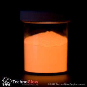 Glow in the Dark Powder, Orange - UV Reactive Glow Powder / Luminescent ...
