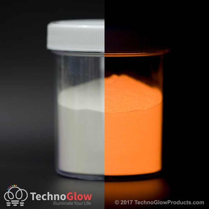 Glow in the Dark Powder Orange UV Reactive Glow Powder / | Etsy
