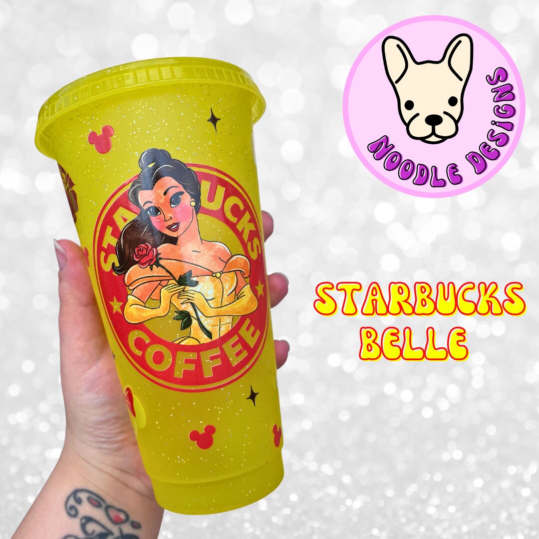 Starbucks Beauty and the Beast Cold Cup handmade - Etsy