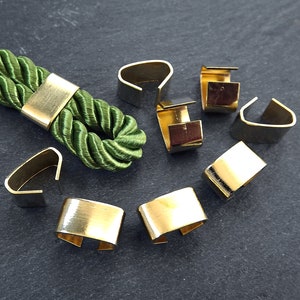 Gold Metal Crimp, Fold Over Crimp, Cord Crimp, Crimp Fastener, Crimp ...