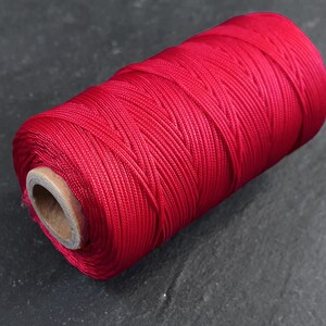 100m Red Knotting Cord, Macrame Parachute Cord, Nylon Beading Knot ...