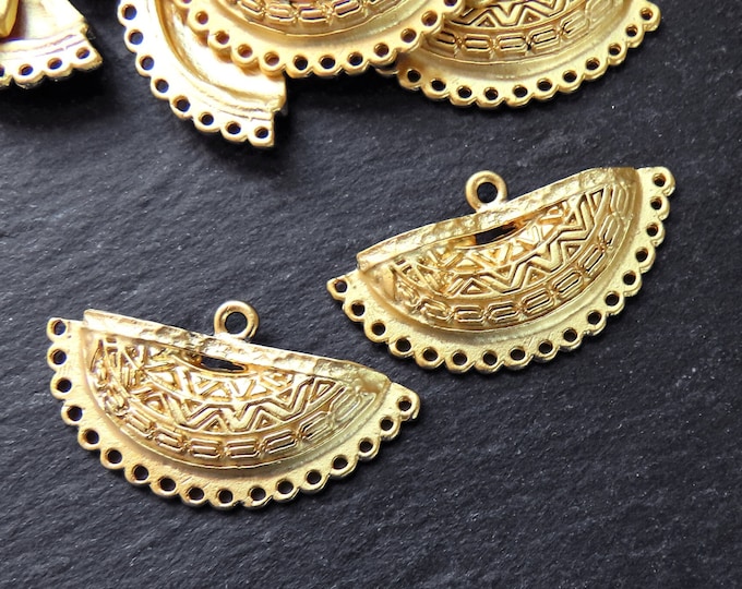 Aztec Fan Shaped Multi Strand Link Connector Necklace Finish Earring ...