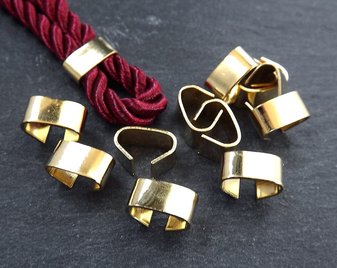 Gold Metal Crimp, Fold Over Crimp, Cord Crimp, Crimp Fastener, Crimp ...