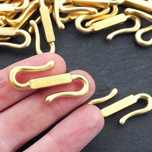 S Hook Clasp, Large Heavy Duty Gold Hook Clasps, S-hook Clasp, Necklace ...
