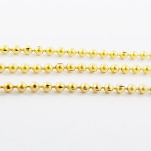 1.5mm Ball Chain, Gold Ball Chain, Thin Ball Chain, Ball Links, Bead ...
