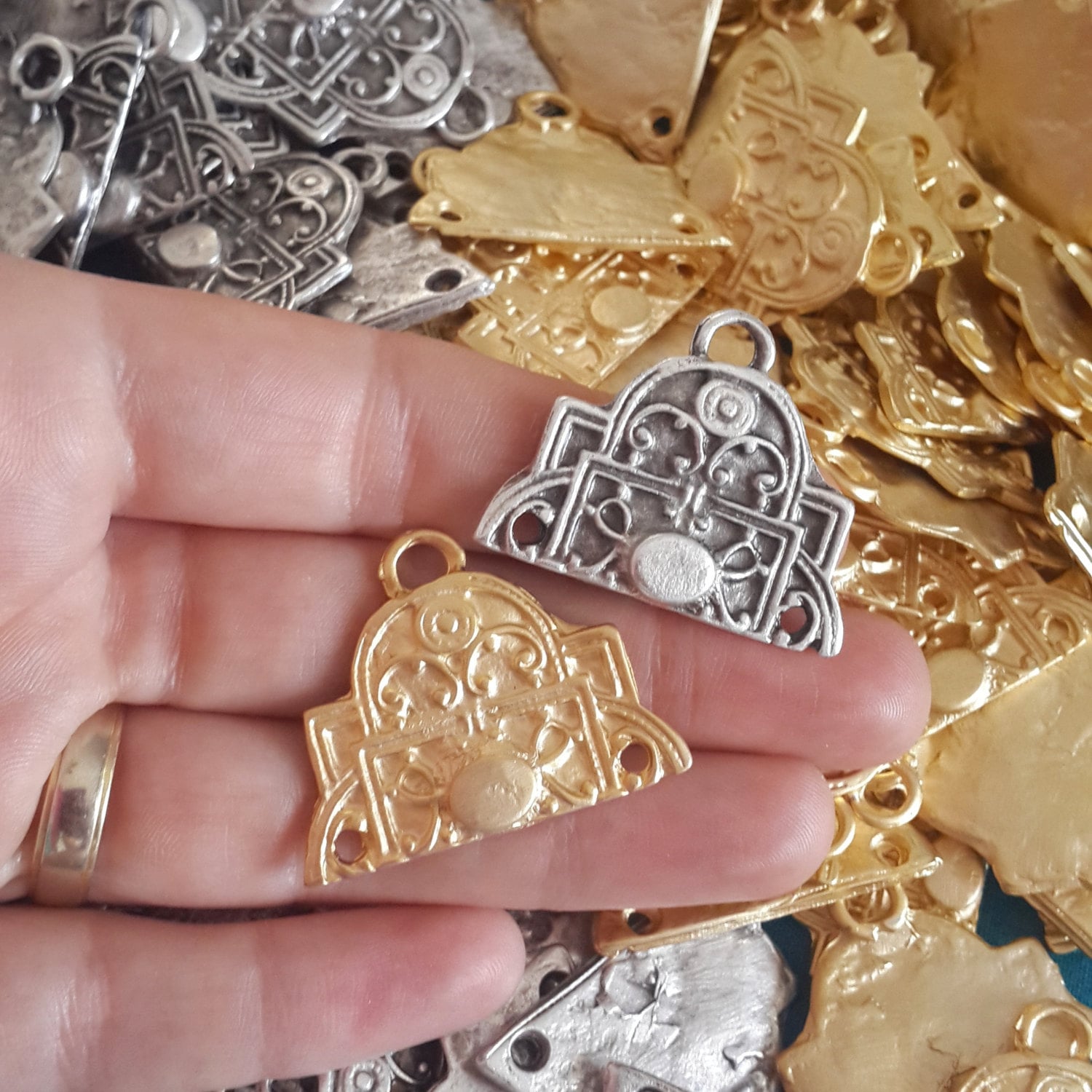 2 Ethnic Multi Strand Link Connector Necklace Finish Antique - Etsy