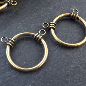 Bronze Loop Pendant, Ring Pendant, Round Ring, Closed Loop Pendant ...