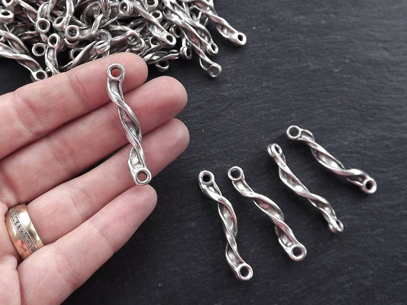Twisted Links, Twin 2 Hole Bar Connector, Chain Links, Necklace Links ...