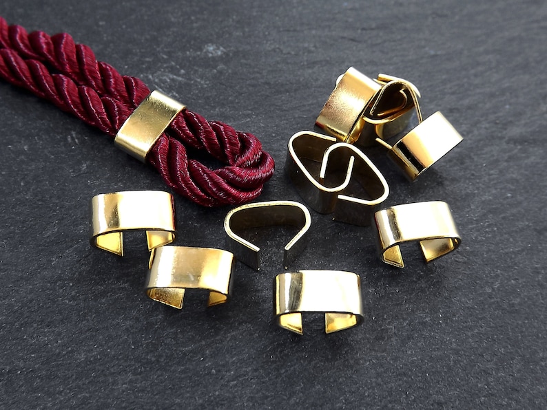 Gold Metal Crimp Fold Over Crimp Cord Crimp Crimp Fastener - Etsy