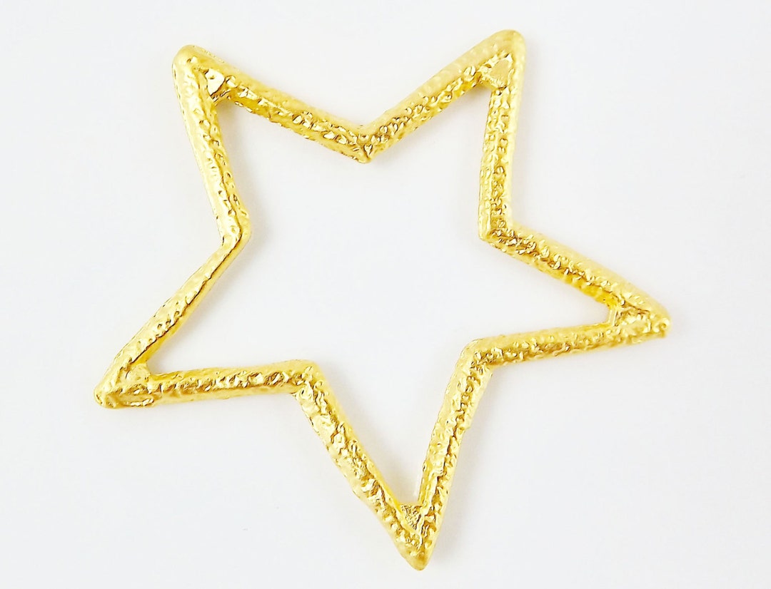 Gold Star Pendant Non Tarnish 22k Matte Gold Plated Turkish Jewelry ...