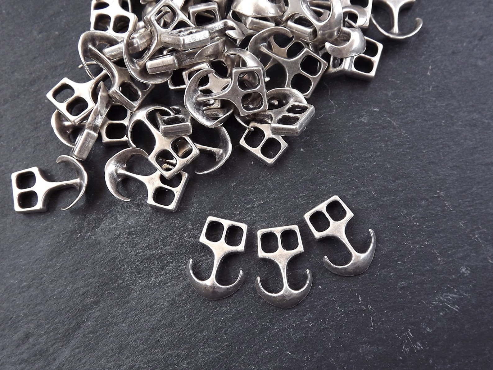 Silver Anchor Hook Clasps, Anchor Clasp, Silver Hook, Bracelet Clasps ...