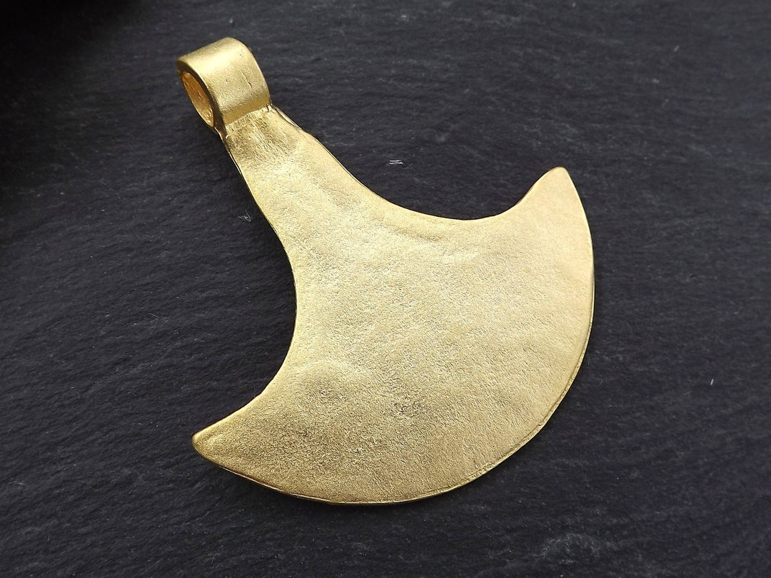 Tribal Ethnic Scoop Blade Shape Necklace Pendant, Jewelry Making ...