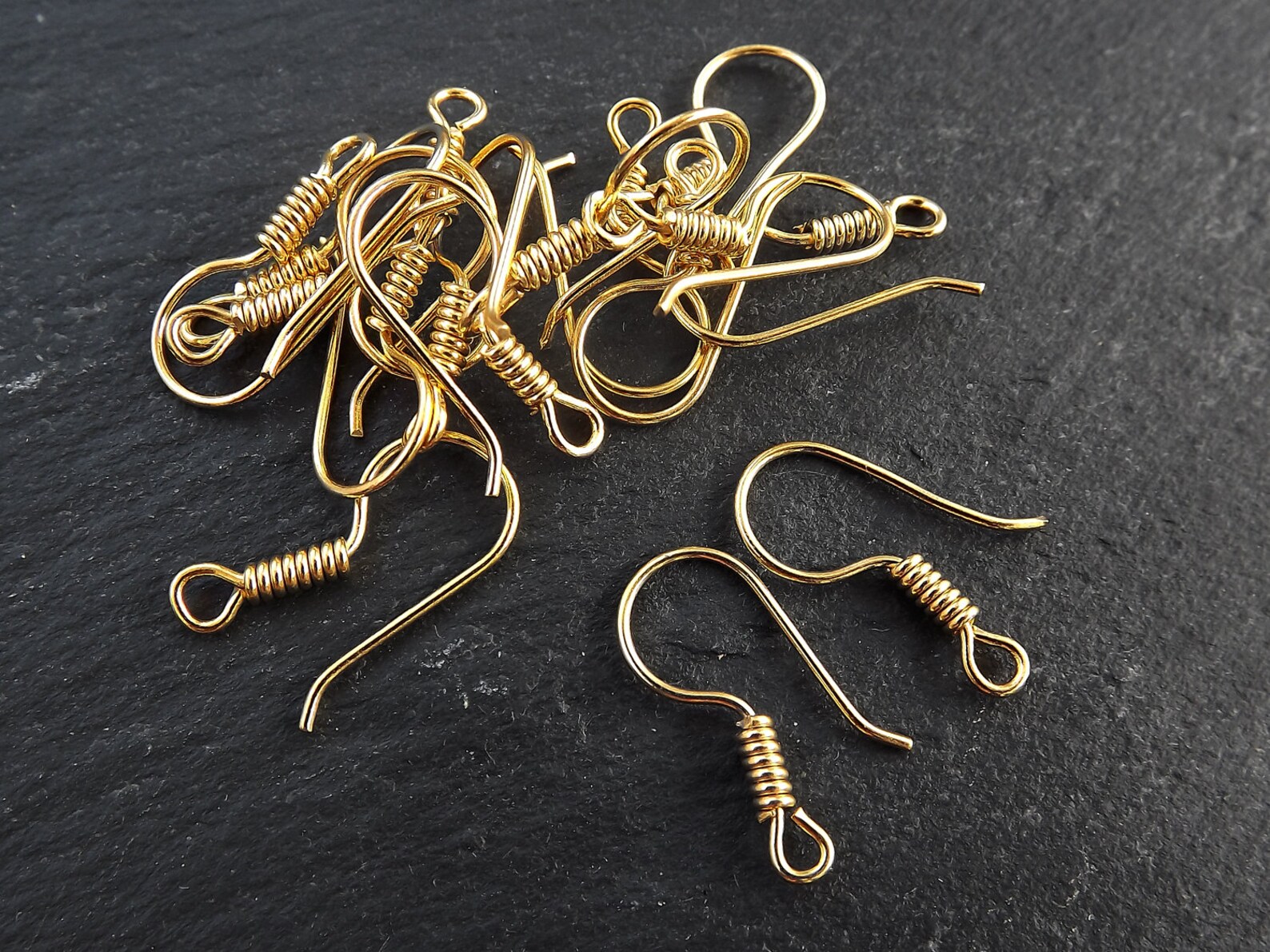 Gold Ear Wires, French Ear Wires, Earring Hooks, Earring Wires, Ear ...