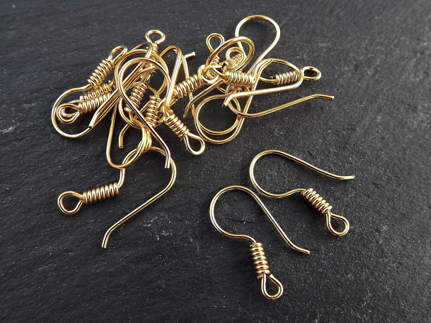 Gold Ear Wires, French Ear Wires, Earring Hooks, Earring Wires, Ear ...