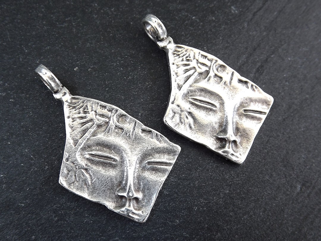 Female Face Pendant, Greek Goddess Pendant, Abstract Face Pendant, Face ...