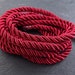 5mm Burgundy Rope, Garnet Red, Cord, Twisted Cord, Rayon, Satin, Rope ...