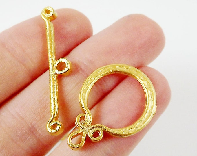 4 Sets Gold Scroll T Bar Toggle Ring Clasps Necklace Closure Bracelet ...