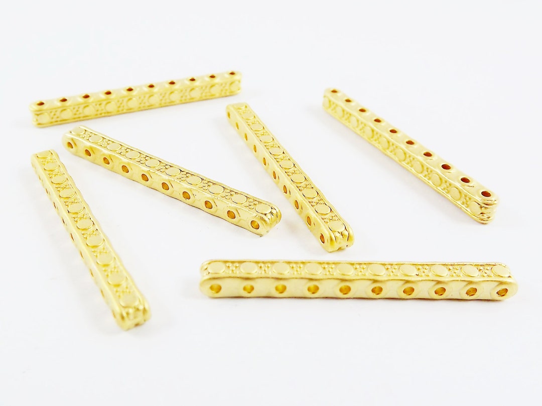 Ten Hole Dotted Strand Separator Spacer Bar Connector - 10 Holes - 22k ...