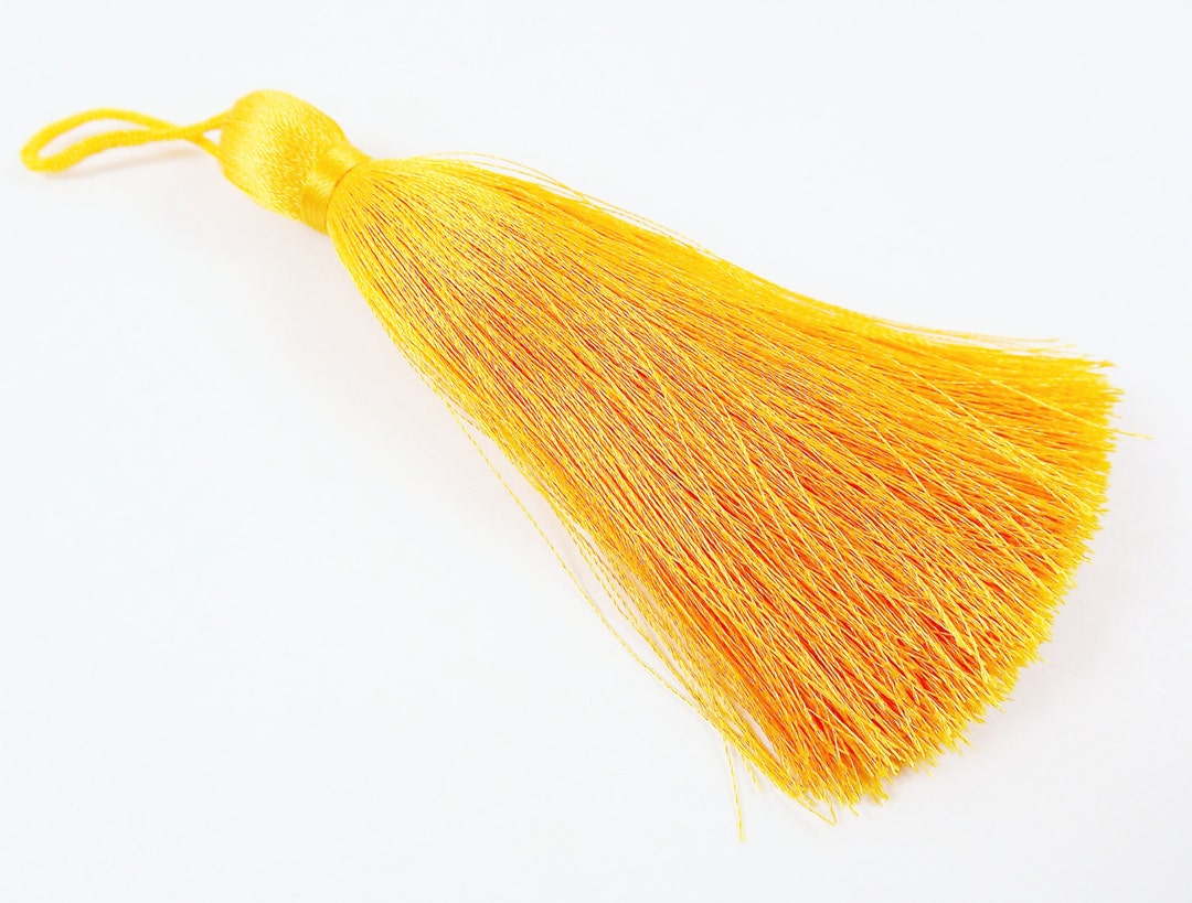 Extra Large Thick Sunshine Yellow Thread Tassels - 4.4 Inches - 113mm ...