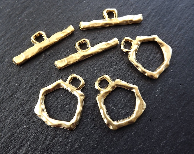 Organic Toggle Clasps, T Bar Clasps, T Bar, Gold Toggle Clasps, T ...