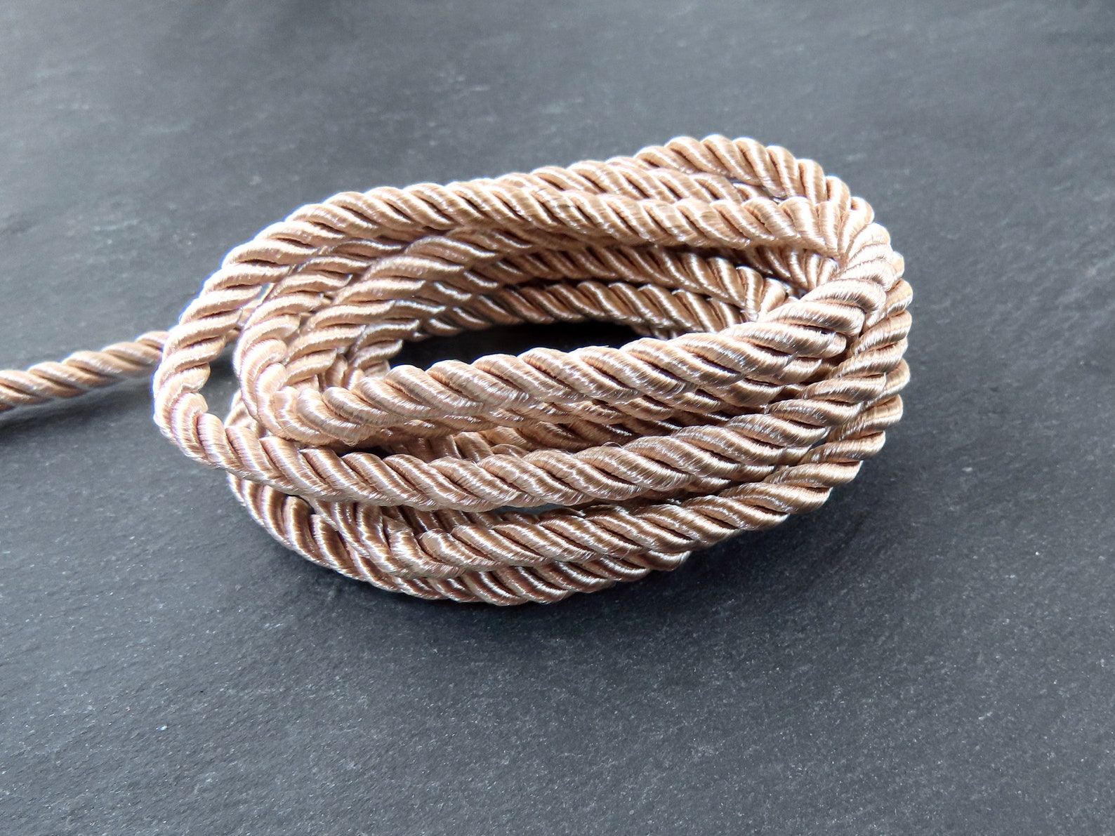 3.5mm Ivory Cream Twisted Rope Twisted Rayon Cord Beige - Etsy