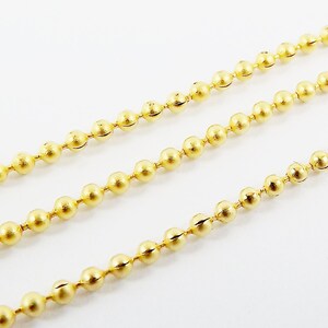 1.5mm Ball Chain, Gold Ball Chain, Thin Ball Chain, Ball Links, Bead ...