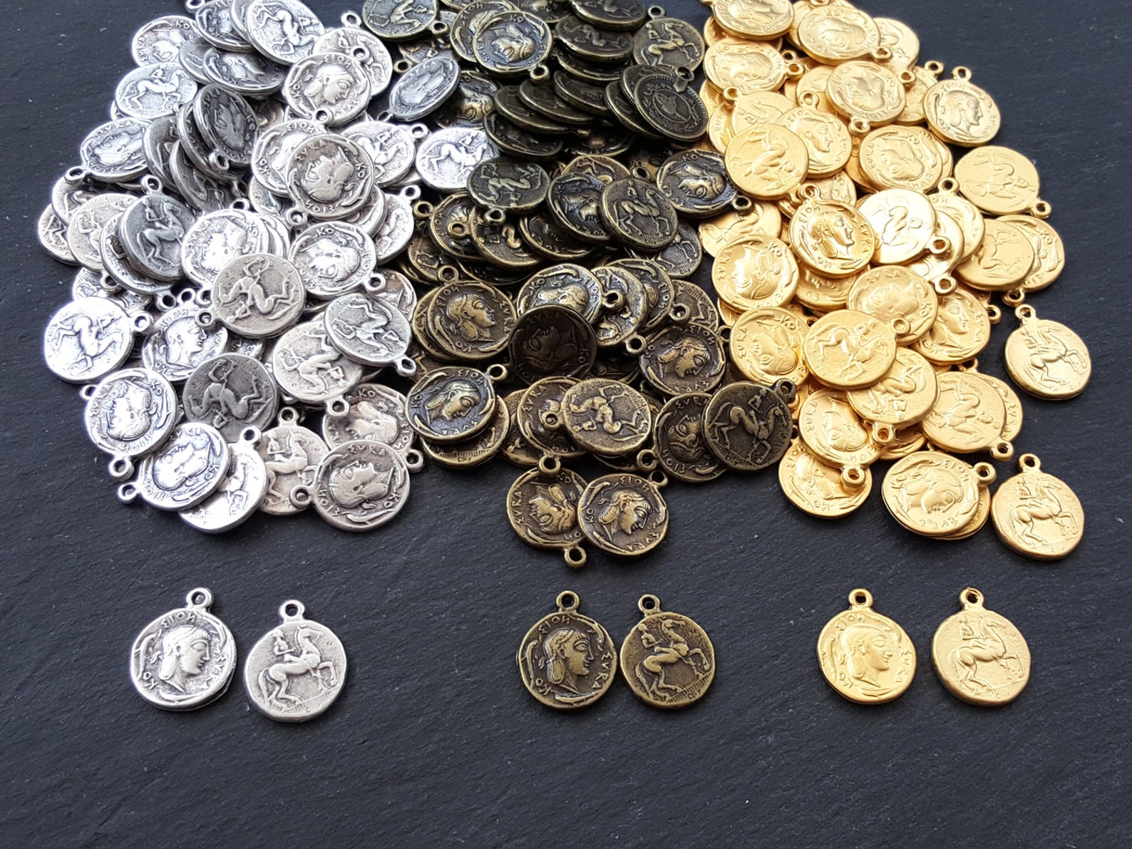 Greek Bronze Coin, Coin Charm, Rustic Coin, Large Coin, Syracuse ...