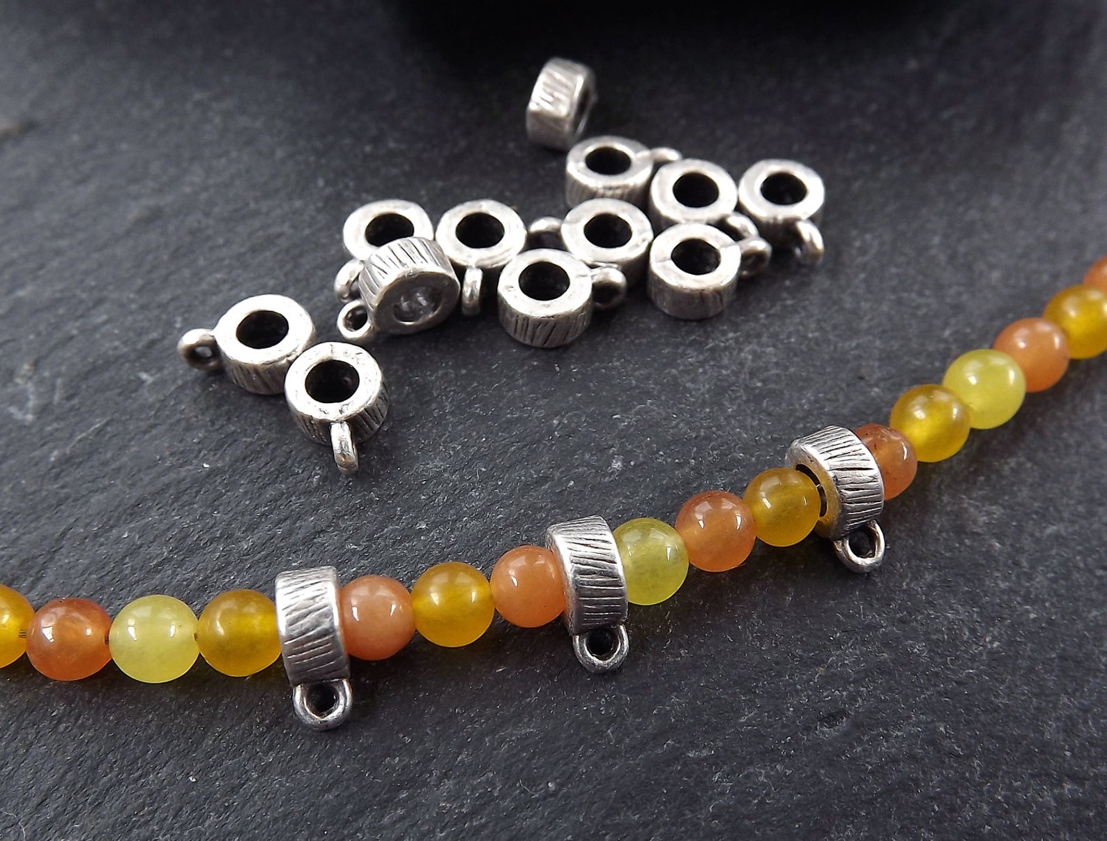 Mini Bead Bail Charm Holder Tiny Bail Cord Bail Slider - Etsy