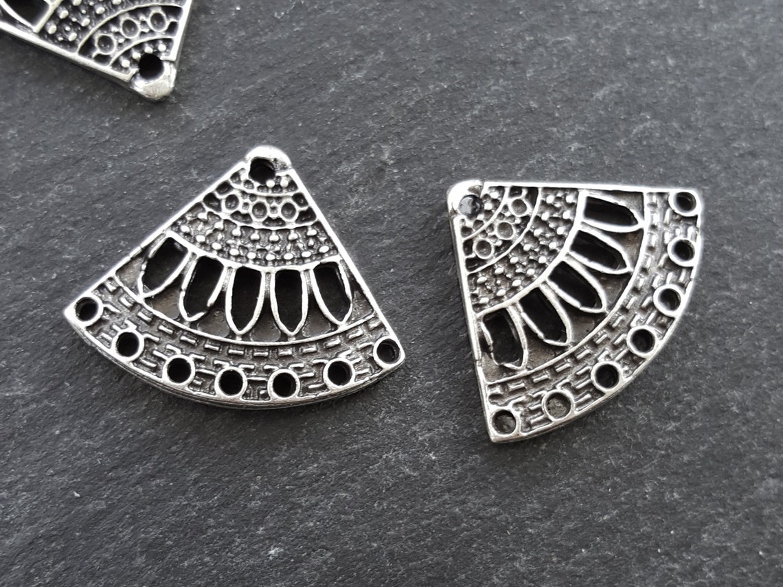 Fan Shaped Multi Strand Link Connector Necklace Finish Earring ...