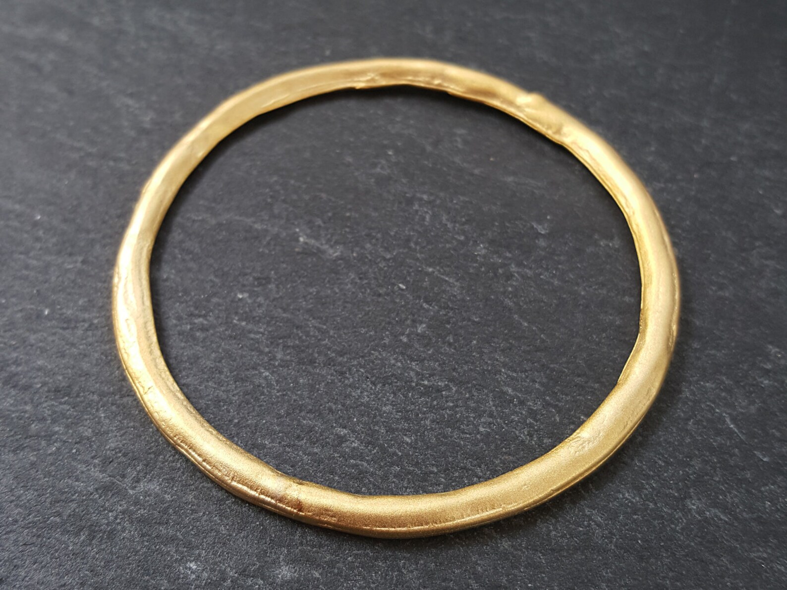 Gold Ring Circle Link, Round Link Component, Organic Loop Pendant ...