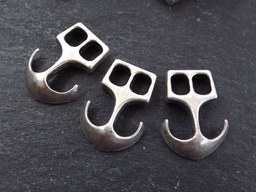 Silver Anchor Hook Clasps, Anchor Clasp, Silver Hook, Bracelet Clasps ...