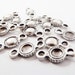 15 Simple Dot Connector Separators 2 Holes Matte Silver - Etsy