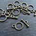 Mini Toggle Clasps, T Bar Clasps, Tiny Twisted Toggle Clasps, T Clasps ...