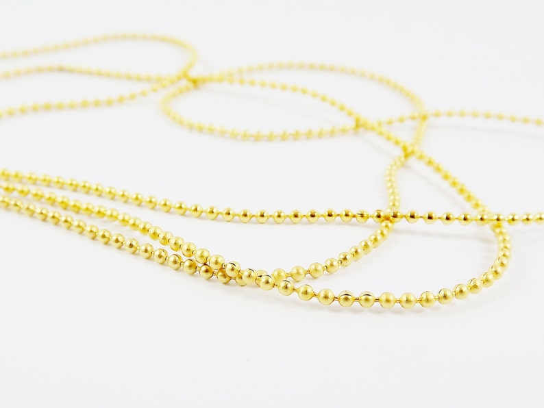1.5mm Ball Chain Gold Ball Chain Thin Ball Chain Ball - Etsy