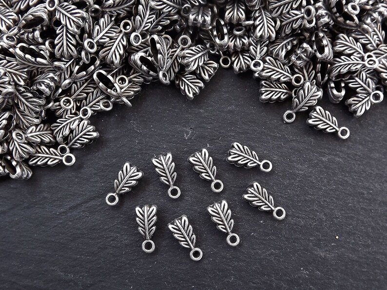 Silver Leaf Bails Mini Bails Pendant Bails Silver Bails - Etsy