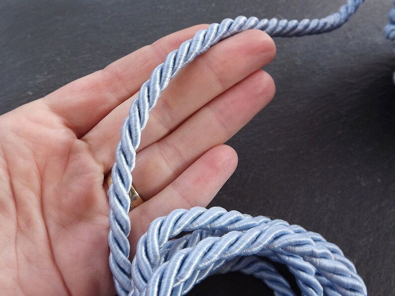 Light Baby Blue 7mm Twisted Rayon Satin Rope Silk Braid Cord - Etsy