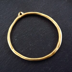 Gold Loop Pendant, Large Gold Loop, Gold Ring Pendant Link Connector ...