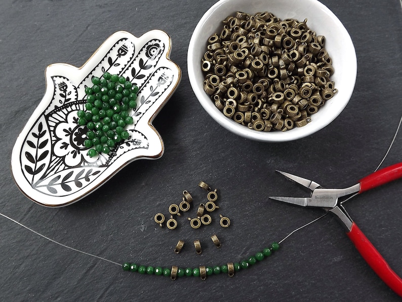 Mini Bead Bail Charm Holder Tiny Bail Cord Bail Slider - Etsy