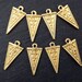 Triangle Spike Charm Pendants Gold Spike Gold Triangle - Etsy