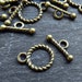 Mini Toggle Clasps, T Bar Clasps, Tiny Twisted Toggle Clasps, T Clasps ...
